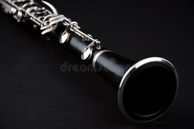 Clarinet Isolated on Black Background Stock Photo - Image of music ...