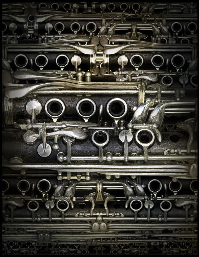 Clarinet Parts Grouped As a Background Stock Illustration ...