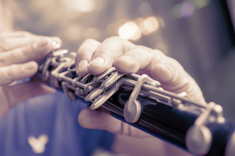 Clarinet stock photo. Image of song, play, hand, beautiful - 92248930