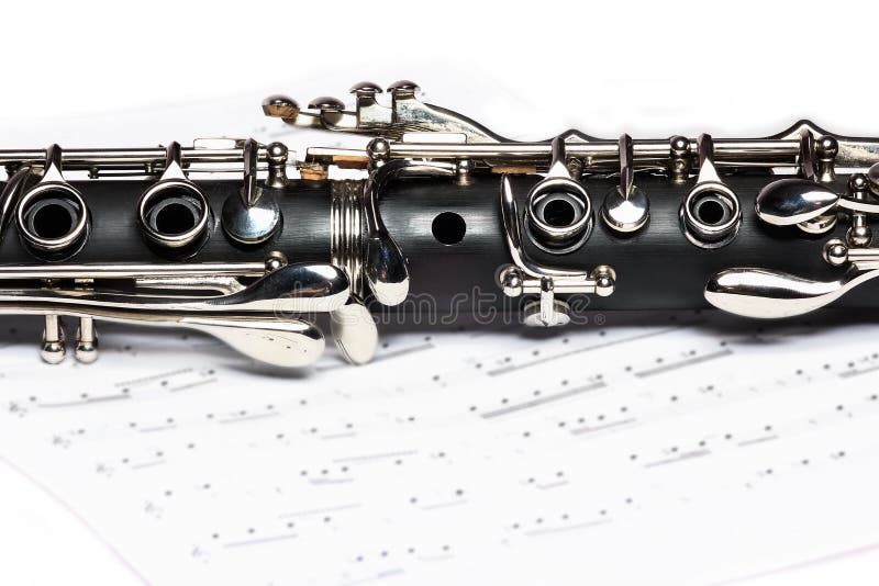 Clarinet on a White Background Stock Photo - Image of acoustic, note ...