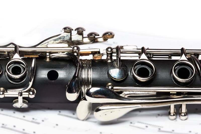 Clarinet on a White Background Stock Photo - Image of acoustic ...