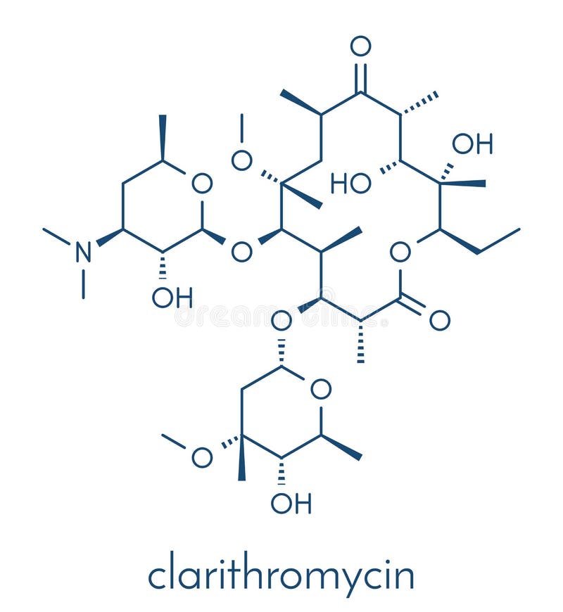 Clarithromycin Molecule. it is Antibacterial Drug, Semisynthetic ...