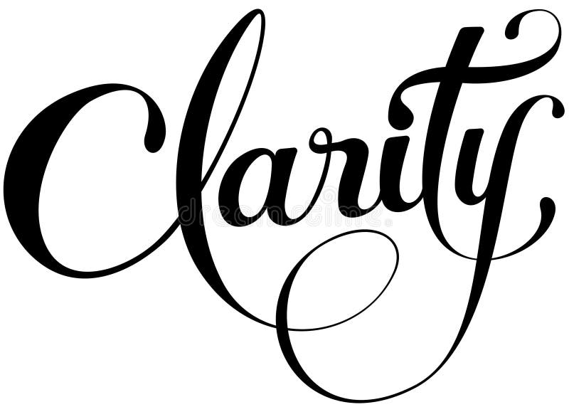 Clarity - Custom Calligraphy Text Stock Vector - Illustration of ...