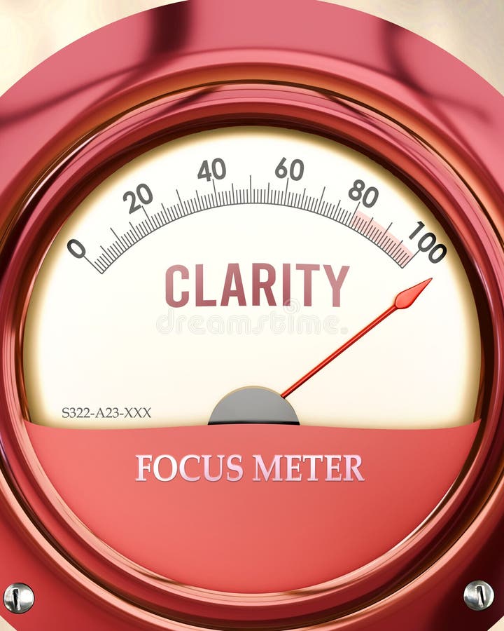 Clarity and Focus Meter that is Hitting a Full Scale, Showing a Very ...