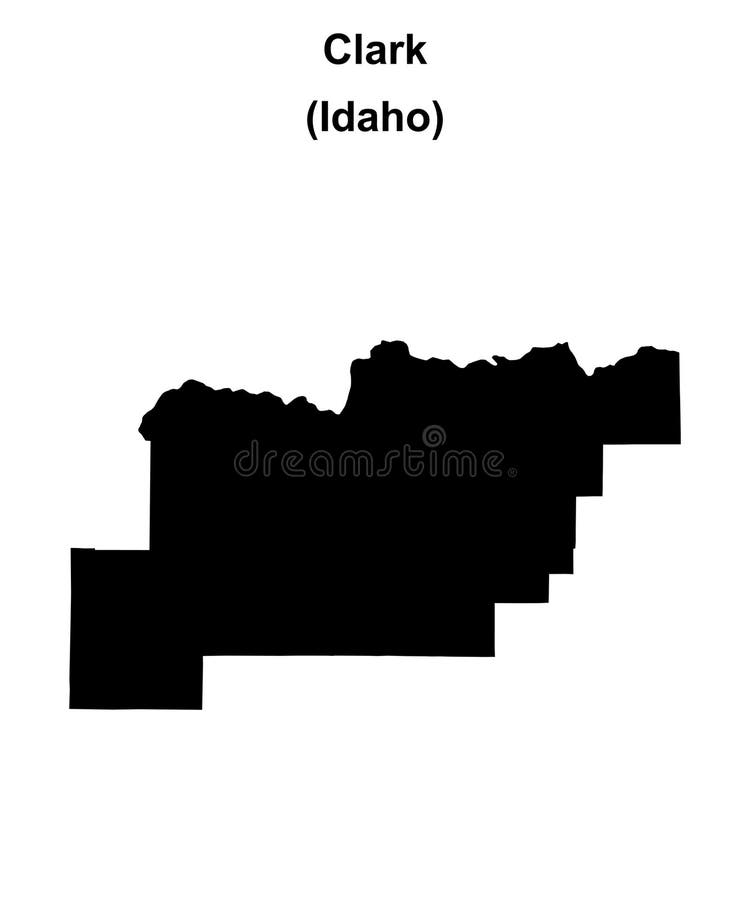 Clark outline map stock vector. Illustration of isolated - 360778376