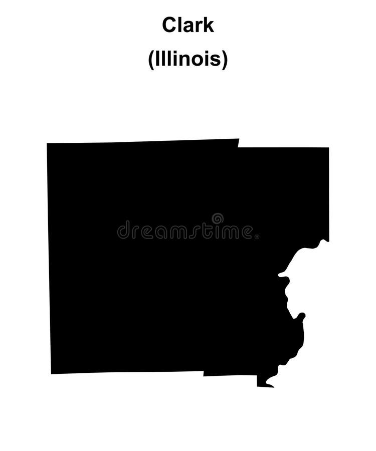 Clark outline map stock vector. Illustration of boundary - 361545085