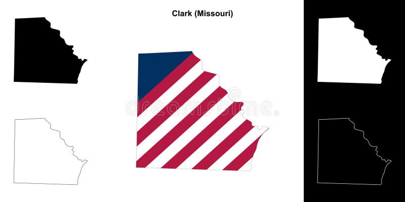 Clark outline map stock vector. Illustration of county - 323980924