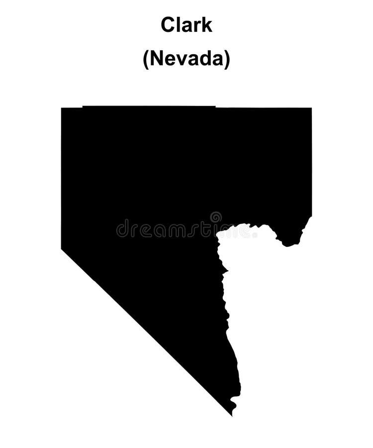 Clark outline map stock vector. Illustration of border - 361727627