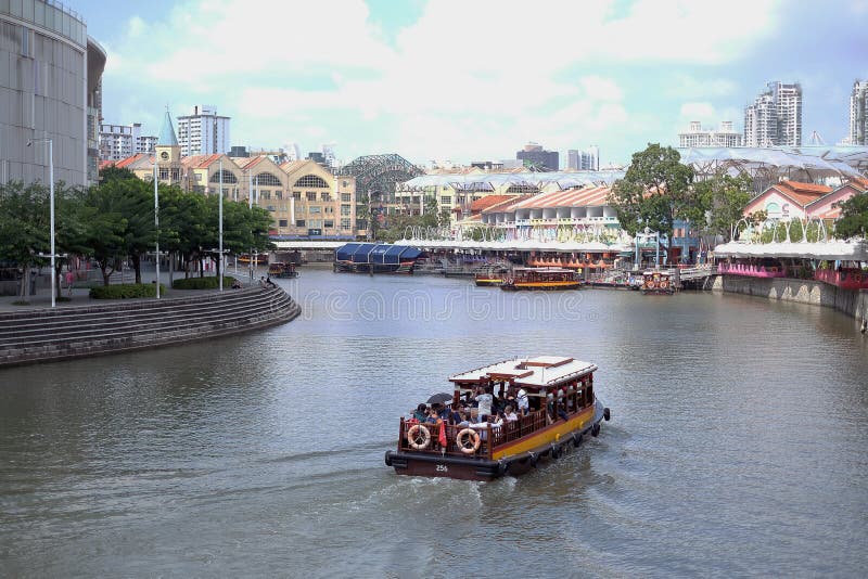 Clark Quay River at Singapore Editorial Photography - Image of dock ...
