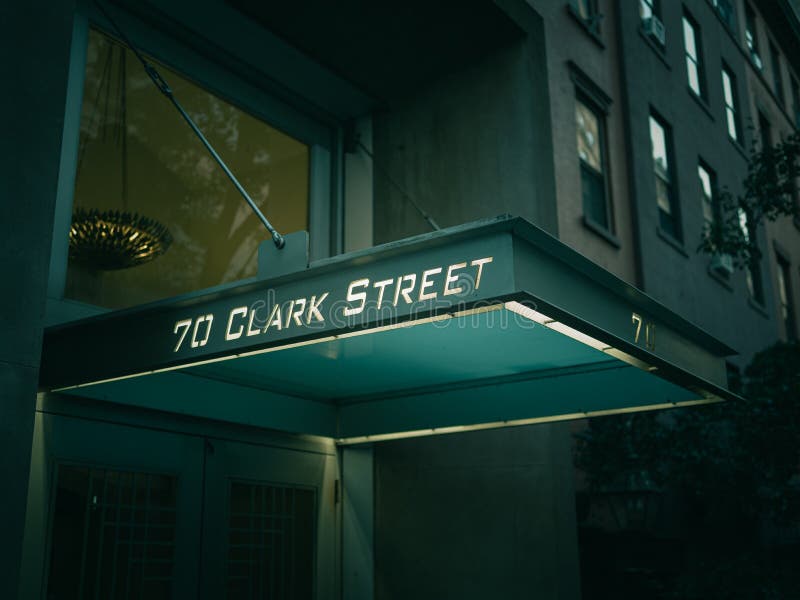 70 Clark St Modern Sign, Brooklyn, New York Editorial Photography ...