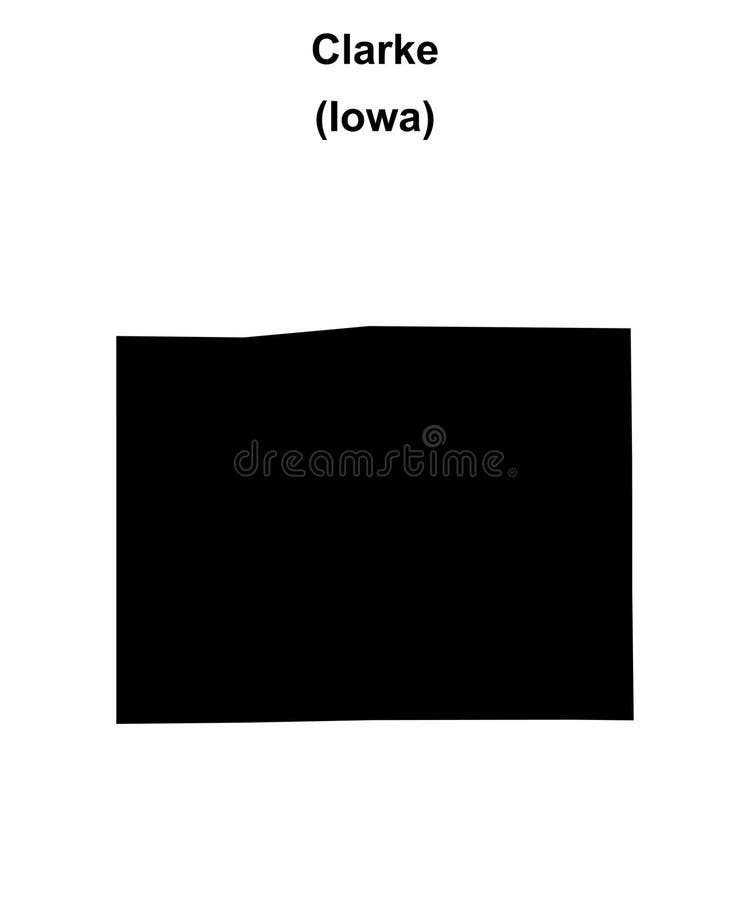 Clarke outline map stock vector. Illustration of vector - 361543227