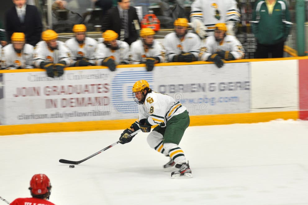 Clarkson Patrick Marsh in NCAA Hockey Game Editorial Image - Image of ...