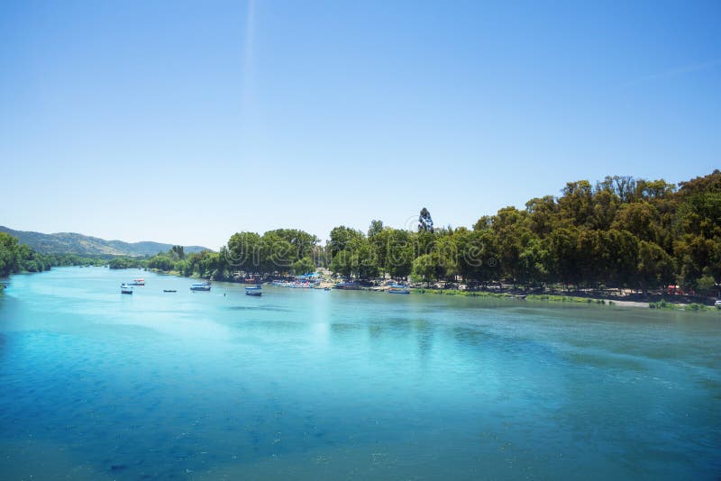 Claro River in Talca, Chile Stock Image - Image of river, water: 182862991