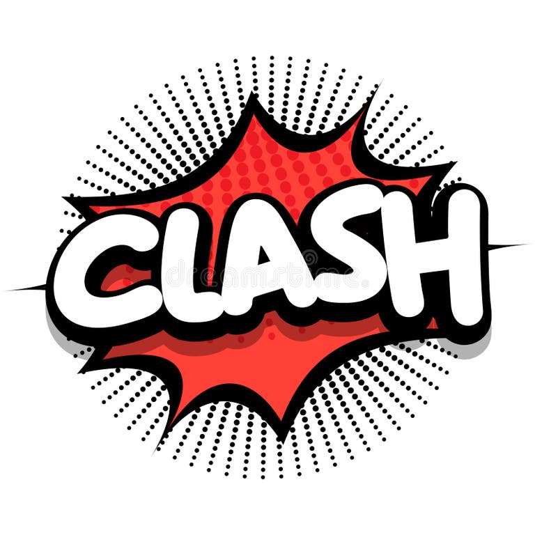 Clash Comic Book Explosion Bubble Vector Illustration Stock Vector ...