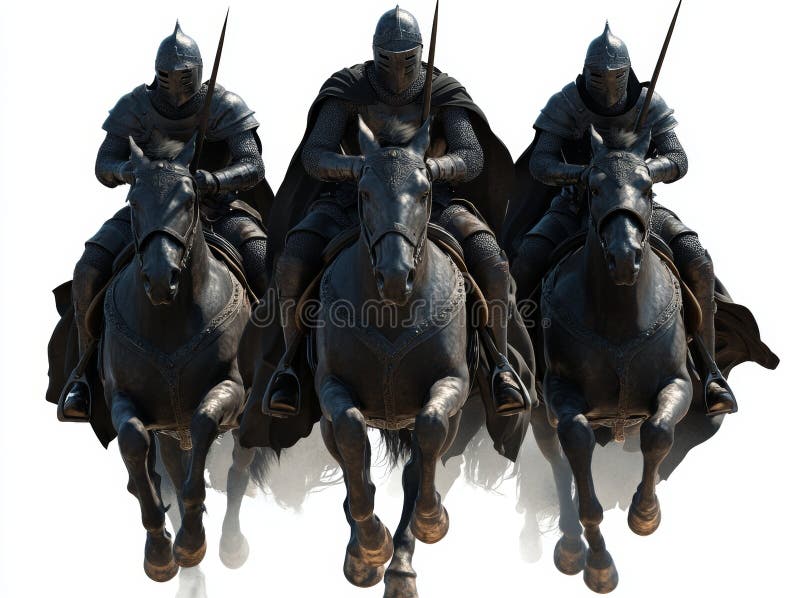 In a Clash of Mounted Warriors, the Silver Knight Successfully Unhorses ...