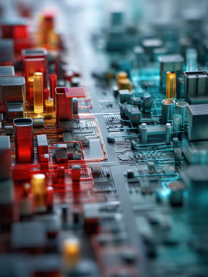 Clash of Technology Powers Represented by US and China Chips on a ...