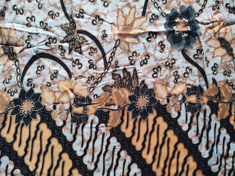 Clasic Indonesian Premium Batik Sogan Pattern Stock Image - Image of ...