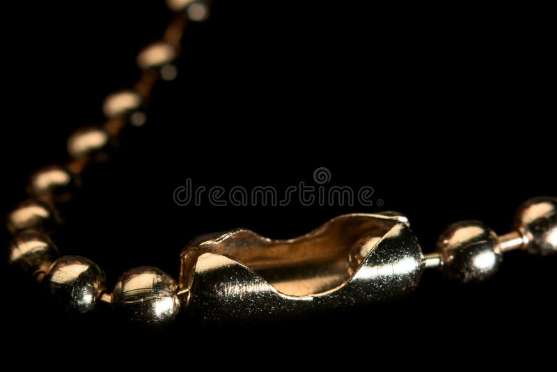 Clasped Lock on a Silver Ball Chain Stock Photo - Image of design ...
