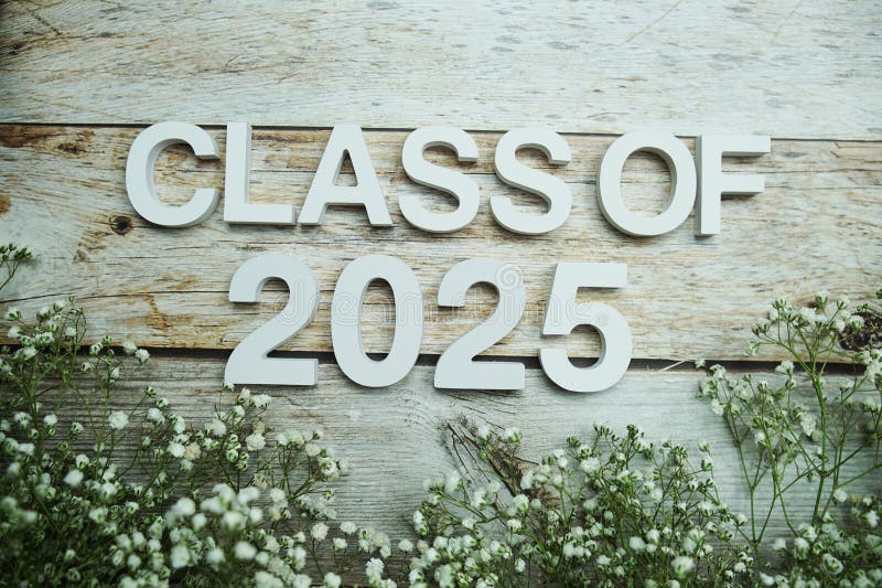 Graduate University Academy Class 2025 Lettering Stock Photos - Free ...