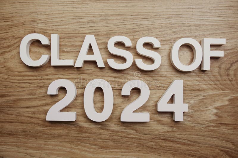 CLASS of 2024. Graduation Logo. Stock Image - Image of card ...