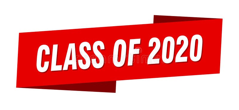 Class of 2020 Banner Template. Class of 2020 Ribbon Label Stock Vector ...