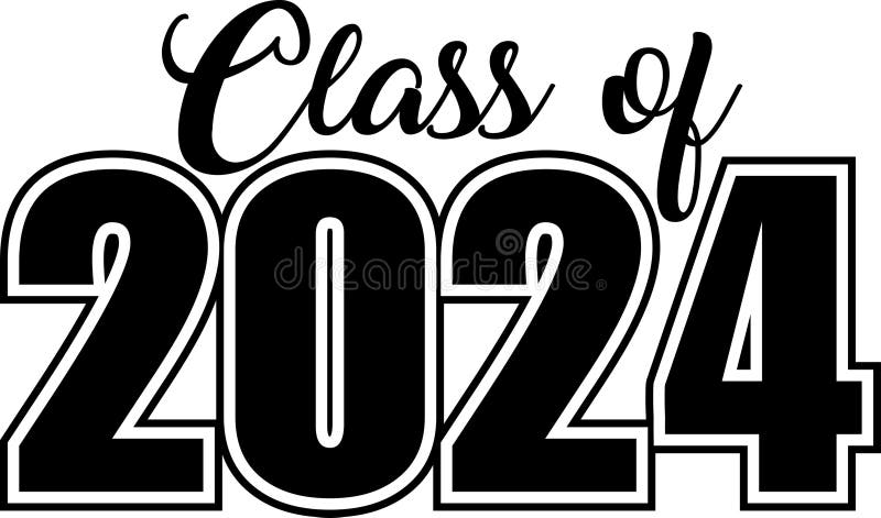 Class of 2024 Graduation Logo Stock Illustration - Illustration of ...