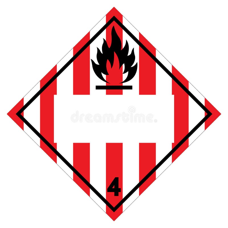 Flammable Solid Symbol Sign ,Vector Illustration, Isolate on White ...