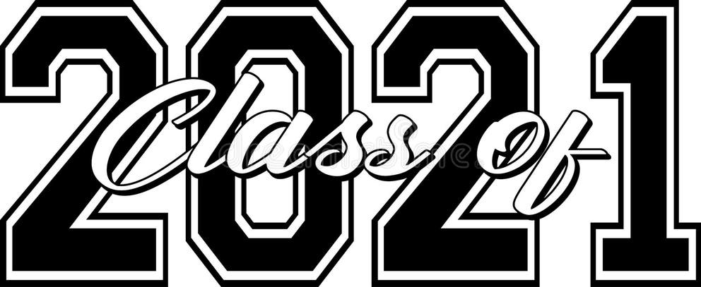 Class of 2021 Bold Graphic stock illustration. Illustration of 2021 ...
