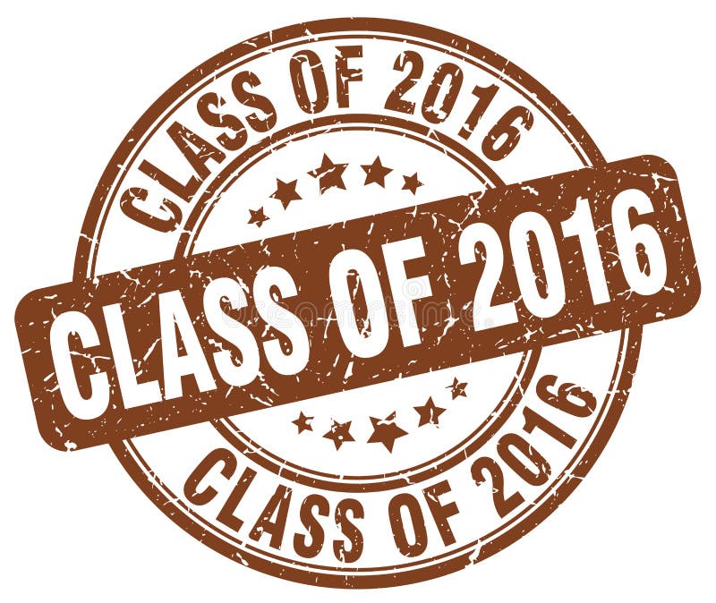 Class of 2016 brown stamp stock vector. Illustration of brown - 119417898