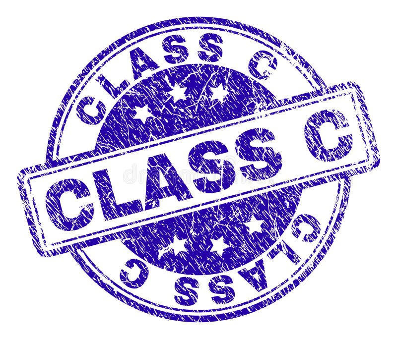 Scratched Textured CLASS C Stamp Seal Stock Vector - Illustration of ...