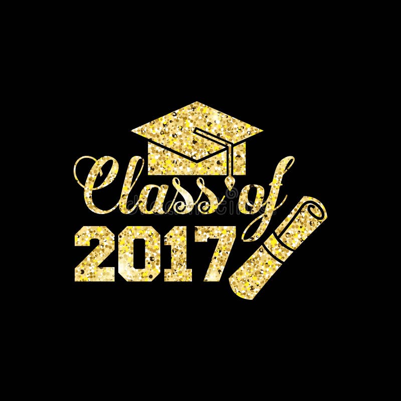 Class of 2017 card stock illustration. Illustration of graduate - 78534245