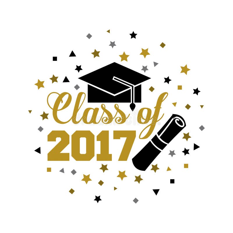 Class of 2017 card stock illustration. Illustration of class - 78534283