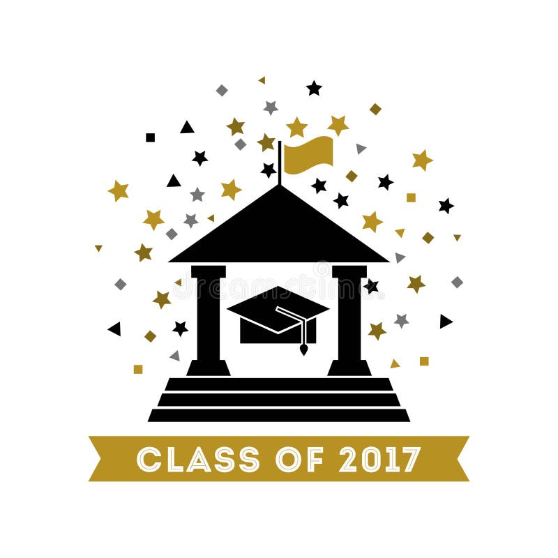 Class of 2017 card stock illustration. Illustration of student - 78534287