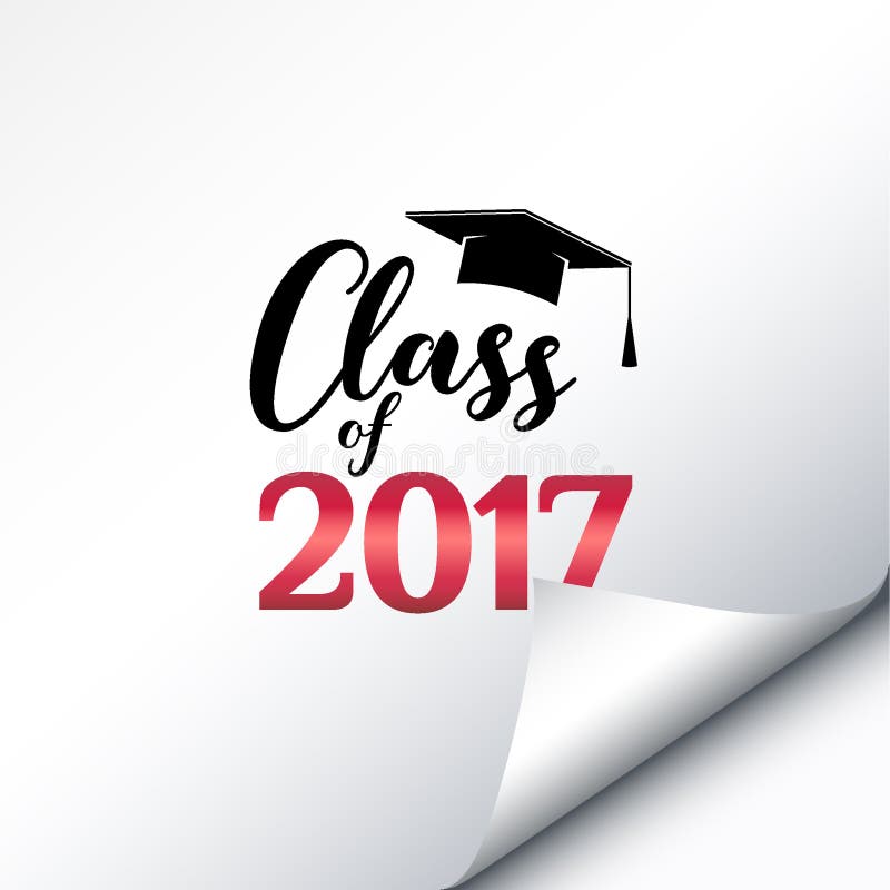 Class of 2017 Card Vector Illustration Design Stock Vector ...