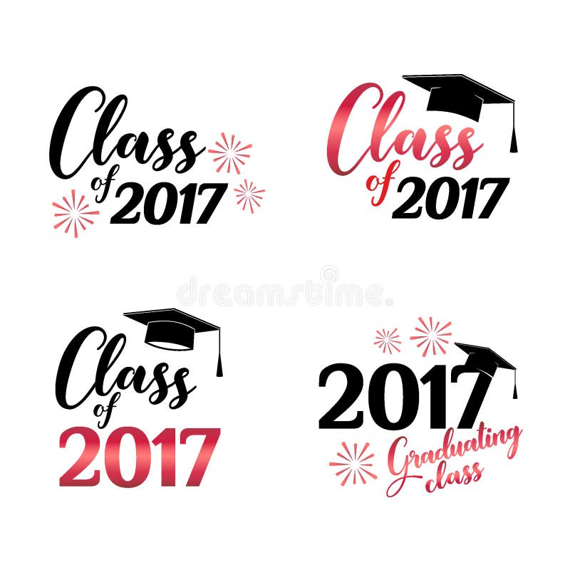 Class of 2017 Card Vector Illustration Design Stock Vector ...