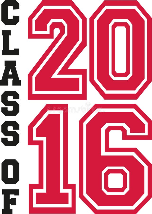 Class of 2016 senior stock illustration. Illustration of education ...