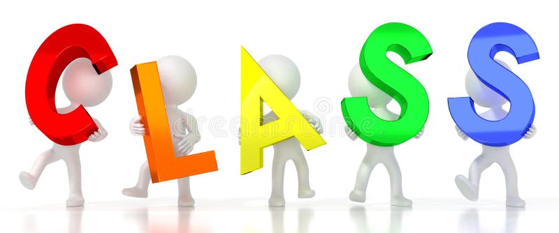Class - Colorful Letters - 3D Illustration Stock Illustration ...