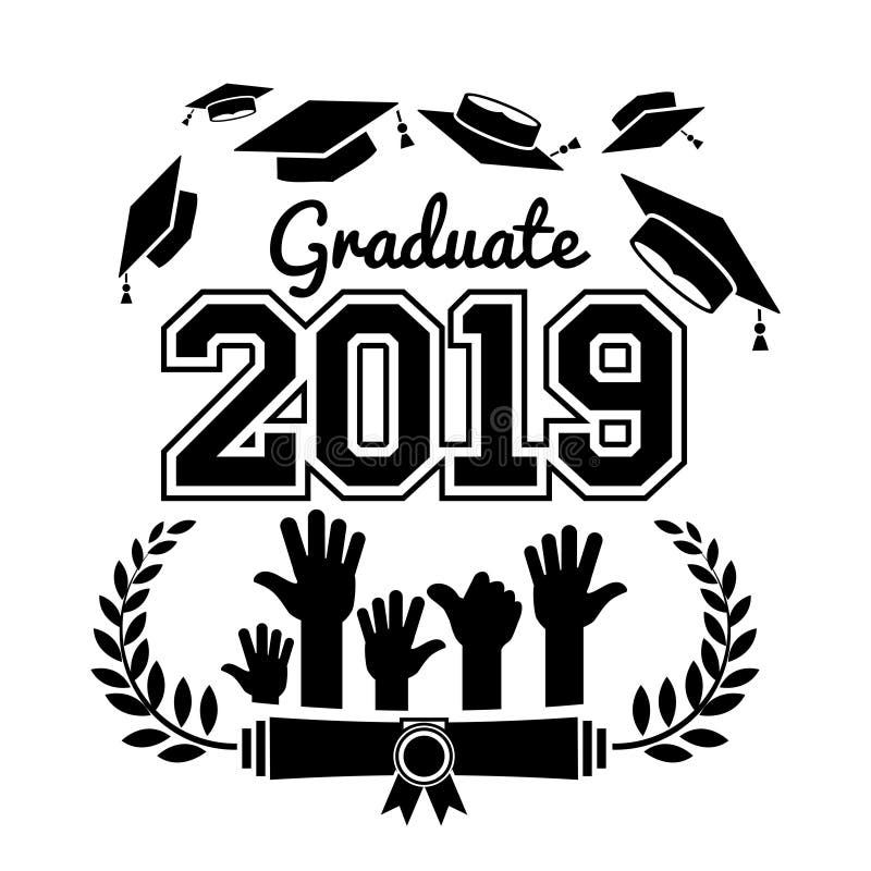 2019 High School Graduate Class Stock Vector - Illustration of ...