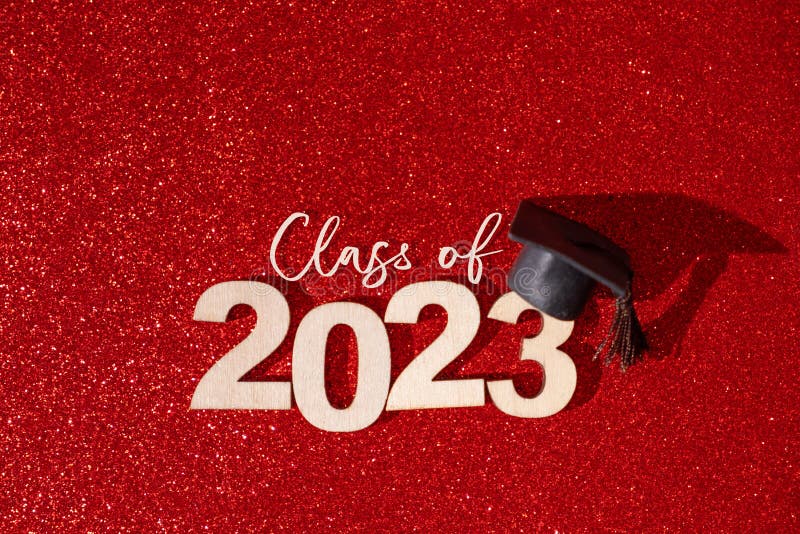 Class of 2023 Banner Concept. Wooden Number 2023 with Graduated Cap on ...