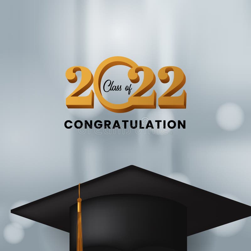 Class of 2022 Congratulation Graduates with 3d Graduation Cap with ...
