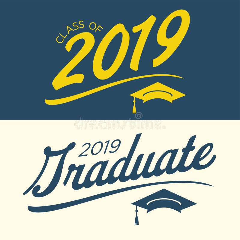 Class of 2019 Congratulations Graduate Typography Stock Vector ...