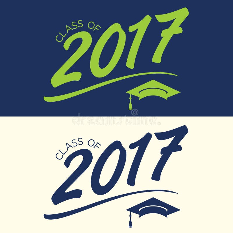 Class of 2017 Congratulations Graduate Typography Stock Vector ...