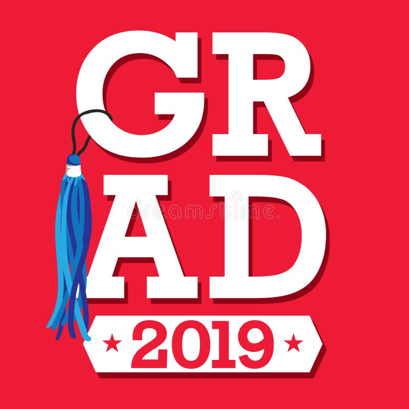 Class of 2019 Congratulations Graduate Typography with Stars Stock ...