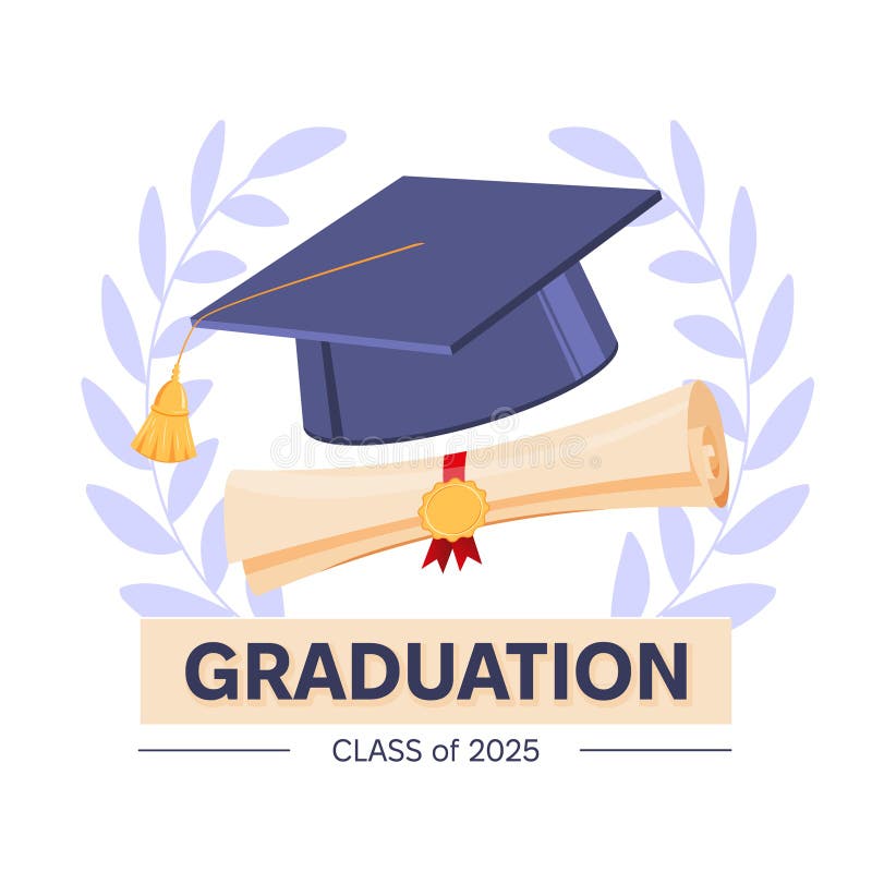 Class of 2025. Congratulations Graduates Design Concept. Graduating Cap ...