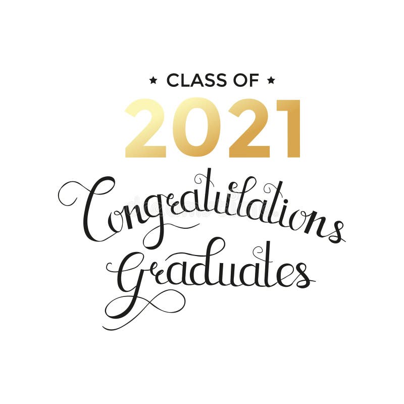Gold Design for Graduation Ceremony. Class of 2021 Stock Vector ...