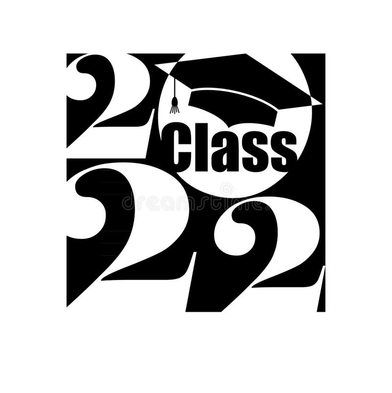 2022 Class of. Cover of Card for 2022 Graduation Stock Illustration ...