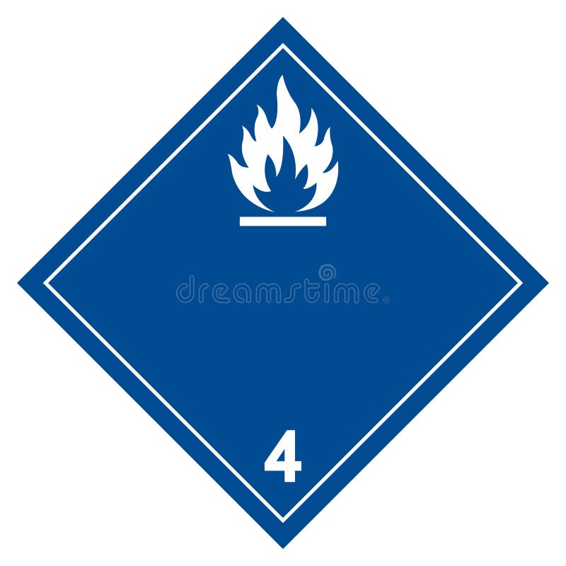 Class 4 Dangerous when Wet Symbol Sign, Vector Illustration, Isolate on ...