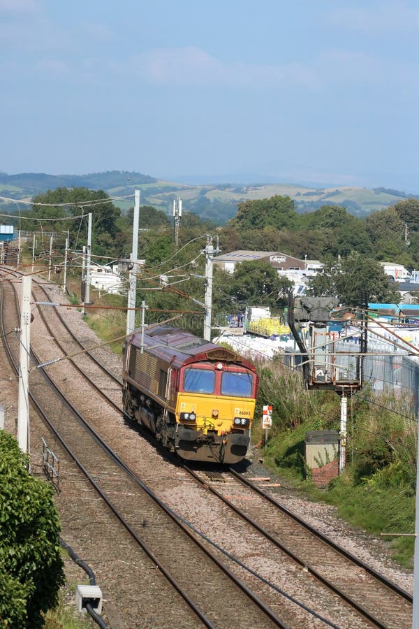 Class 66 Diesel Electric Loco Light Engine on WCML Editorial Photo ...