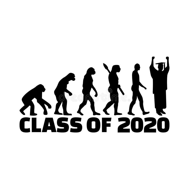 Class of 2020 Evolution Graduation Stock Vector - Illustration of ...