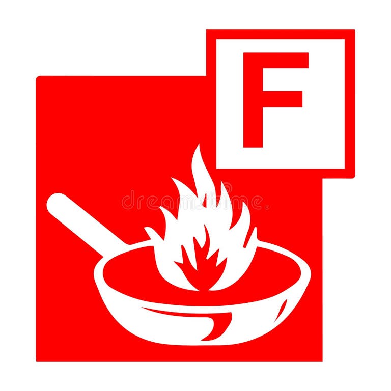 Class F Fire for Fire Safety and Fire Safety Icons with Fire Classes ... Class F Fire for Fire Safety and Fire Safety Icons with Fire Classes ...